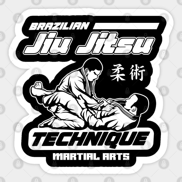 BRAZILIAN JIU JITSU TECHNIQUE - Martial Arts - Sticker | TeePublic